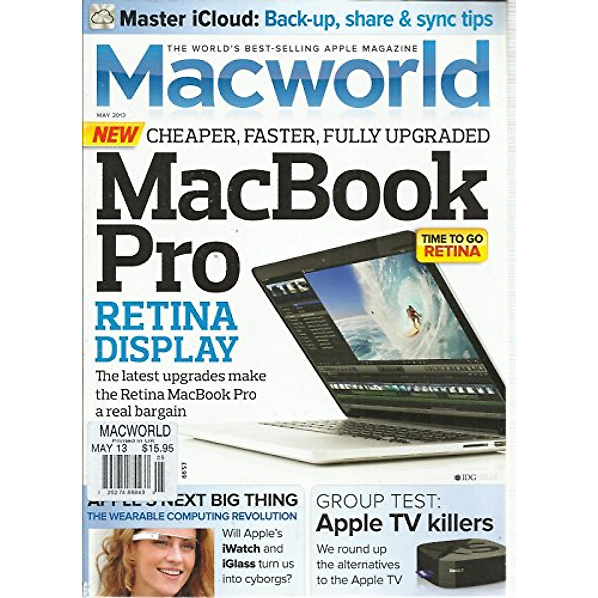 MAC WORLD, MAY, 2013 (THE WORLD'S BEST SELLING APPLE MAGAZINE) iMACS