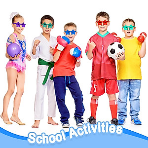 BOUBONI 24 Pack Star Sunglasses Bulk Colorful Rimless Glasses Transparent Candy Color Sunglasses for Adult Kids Ideal Bachelorette Movie Party Favor（12 Colors）