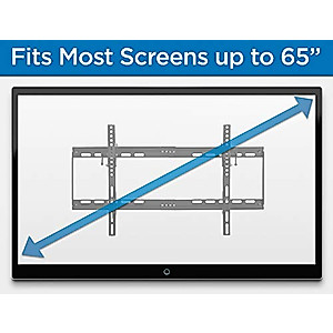 Mount-it! Slim Tilting TV Wall Mount Bracket | Low Profile Tilt TV Mount for Samsung, Sony, Vizio, TCL, LG, Sharp 32 to 65 Inch LCD/LED/4K TVs