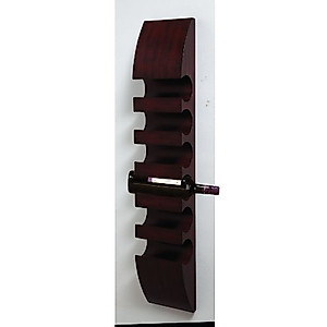 Cape Craftsmen Wooden Wine Bottle Holder Rack Easy to Install Wall Mounted Design, Golds 6 bottles, 3 Feet.