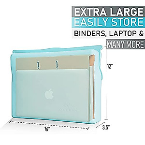 FLYPAL Large Silicone Waterproof Fire Resistant Document Bag. Patented Airtight Zip Lock Seal. Watertight Pouch Holder for Laptop, Documents, Files & Valuables. Insert Bag to Fireproof Bags (16”x12”x3.5”)