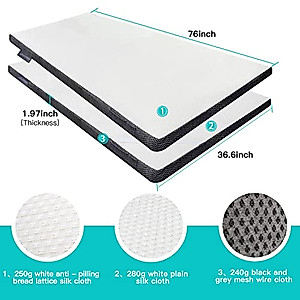 CHUVIAN Twin Size Mattress Topper Egg Crate, Memory Foam Mattress Toppers 2 Inch Extra Thick & Soft for Deep Sleep, CertiPUR-US Certified