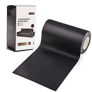 Leather Repair Tape Patch Kit Black 3 x 60 inch Leather Repair Patch Self Adhesive for Furniture, Couch, Sofa, Car Seats,Computer Chair, First Aid Vinyl Repair Kit