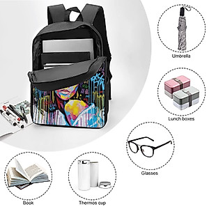 African Girl 3D Print Backpack Laptop Bookbag Travel Bag Unisex for Adult Game Fans Gifts For Backpack 17 Inches