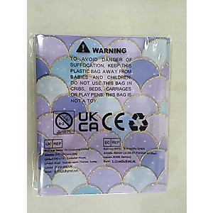 4 Pcs Mermaid Tablecloths, Mermaid Birthday Table Covers, Rectangular Mermaid Ocean Sea Fish Scales Table Cloths for Girls Under the Sea Baby Shower Mermaid Party Supplies, 51 x 86 Inch (Mermaid)