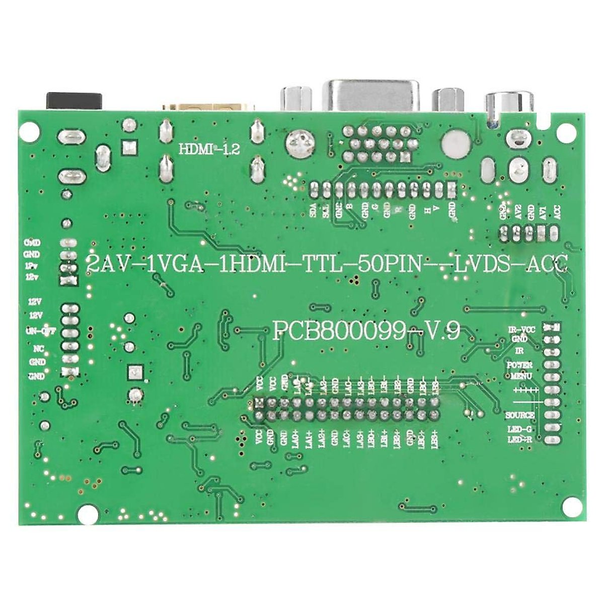 Qioni 7 inch 1024 * 600 LCD TFT Display HDMI VGA Monitor for Raspberry Pi 3/2/ Computer Display and Driver Board, Flat Cable, USB Power Supply Cord, Remote Control