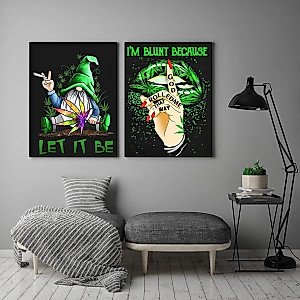 LWZAYS 5d Diamond Painting,Diamond Art Kits 2 Pack Crystal Rhinestone Gem Art Paint with Diamonds for Adults,Arts and Crafts for Home Wall Decor(Let It Be I am Blunt:11.8x15.8 inch)