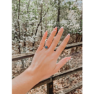 Ello Elli 1.5mm Stainless-Steel Evil Eye Ring (7)