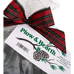 Plow and Hearth Color-Changing Fireplace Color Cones, 1 lb. in Gift Basket, Indoor/Outdoor Wood Fires, Fire Pit, Hostess Gift, Housewarming Gifts, 10 Minutes, Blue and Green Flames, 7" Dia. x 10" H