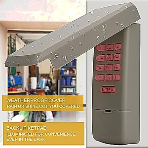 Wireless Garage Door Opener Keypad Wireless Keyless Entry Keypad Works with Chamberlain, LiftMaster, Craftsman and More Since 2011 to Current (Work with Yellow Learn Button)