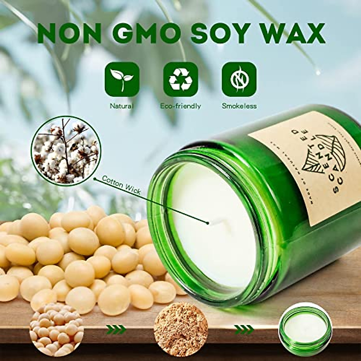 LA BELLEFÉE Bath Bombs & Scented Candles Set, Large Jar Aromatherapy Candles for Home Scented(4 Bathbombs + 3 Candles)