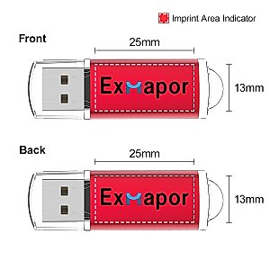 USB Flash Drives Customized 4GB USB Drive Rectangle Printed Logo/Name Memory Storage Thumb Drive Zip Drive for Computer Laptop MacBook 100PCS