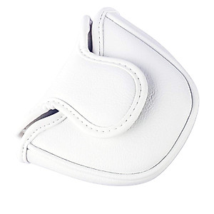 Myartte Eagle Golf Head Cover Mallet Putter Cover Magnetic Closure Fit All Heel Shafted Putter (White Eagle)