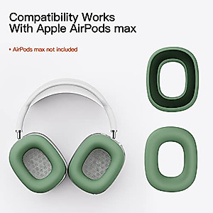 AWINNER Ear Pad Case Compatible for AirPods Max,Washable Soft Silicone Protective Frame Full Cover (Green)