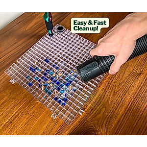 Creator's Waffle Grid 1-Pack - As Seen On HGTV/DIY Cool Tools Network - 100% USA - Solid Bottom Modular Surface - Glass Cutting, Small Parts, Liquid Containment, Grow Room, Etc. - Home, Office, Shop