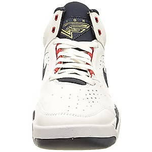 Nike Men's Air Flight Lite shoe, White/Navy/Red/Gold, 9.5