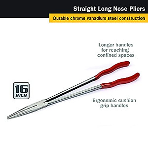 Titan 60781 16-Inch Straight Long Nose Pliers