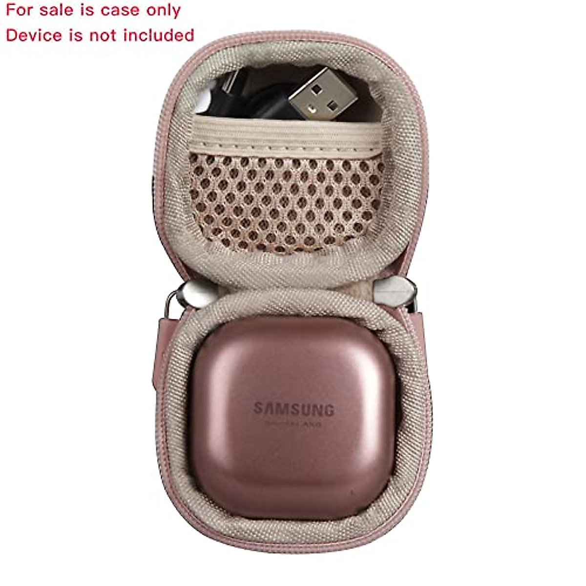 Anleo Hard Travel Case for Samsung Galaxy Buds Pro 2 / Samsung Galaxy Buds Live/Samsung Galaxy Buds Pro/Samsung Galaxy Buds 2 True Wireless Earbuds (Rose Gold)