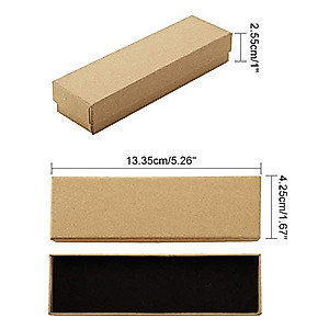 PH PandaHall 20 Pack Jewelry Gift Boxes, Necklace Bracelet Box Rectangle Packing Boxes with Sponge for Selling Pen Jewelry Birthday Christmas Valentines Mother Wedding Engagement 1.6x5.2x1”