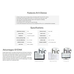 Waveshare 2.13inch Flexible E-Paper E-Ink Display Module for Raspberry Pi Pico 212×104 Pixels Black/White SPI Interface