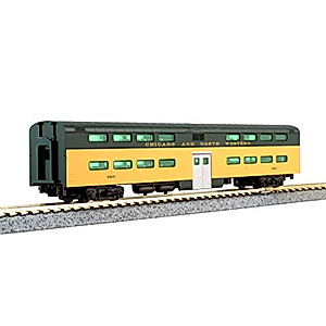 Kato USA Model Train Products N C&NW EMD E8A and Pullman Bi-Level 400" Train 6-Unit Set