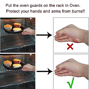 LokiLux Silicone Oven Rack Guards 4 Pack, Heat Resistant Oven Rack Shields,Oven Rack Edge Protector Guard Cover,14 Inch Long,Prevent Hand/Arm Against Burns(Gray)