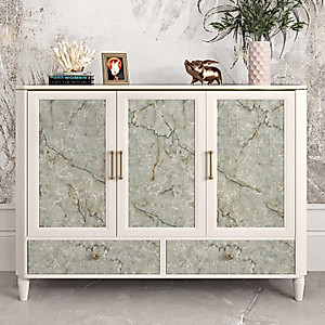 Green Marble Contact Paper for Countertops Waterproof Granite Marble Peel and Stick Wallpaper Decorative Contact Paper Vinyl for Kitchen Cabinets Green Marble Wall Paper for Backsplash 15.8" x 78.7"