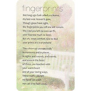 Fingerprints Pocket Card Bookmark Pack of 12
