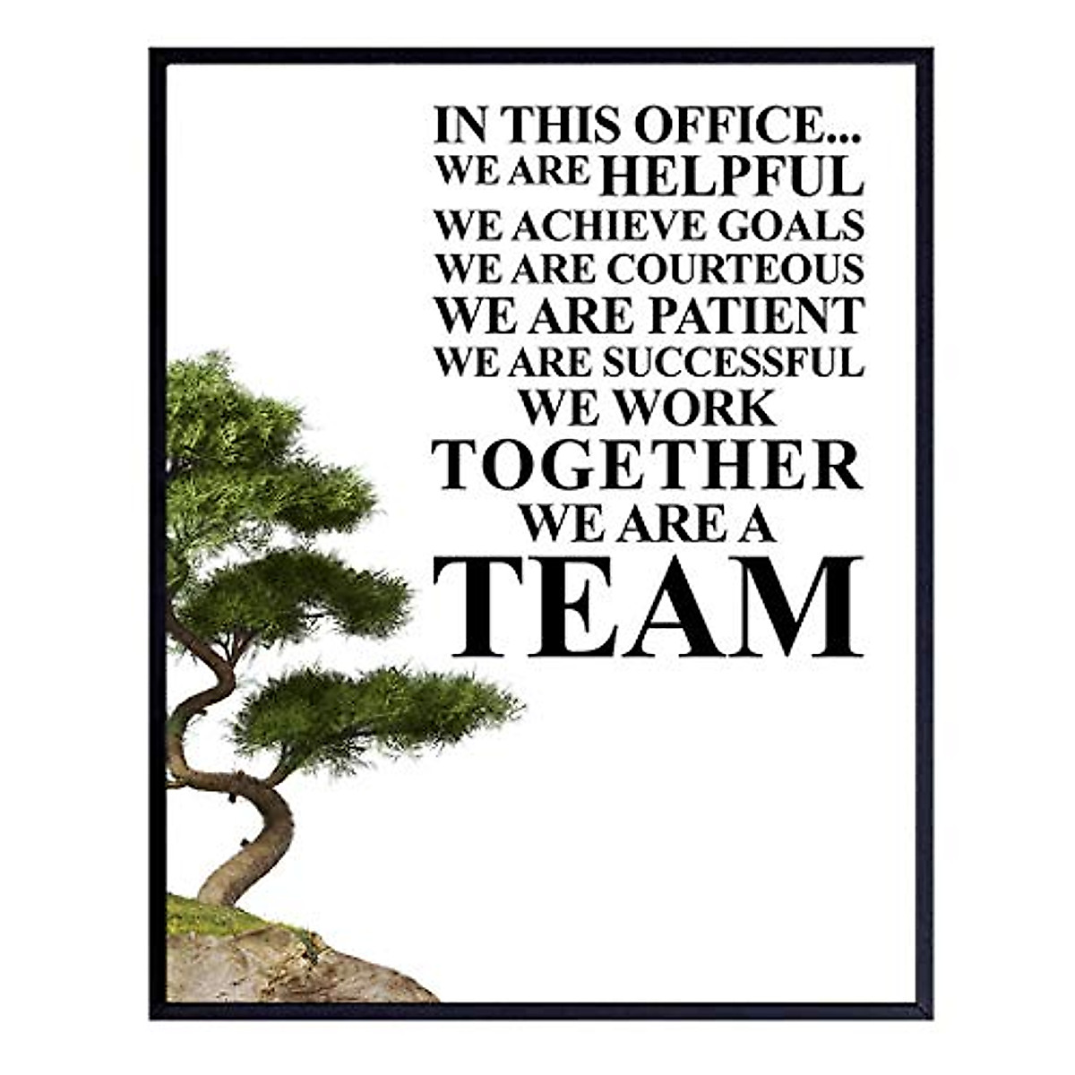 Team Office Wall Art Decor- Unique Motivational Gift for Boss, Manager - UNFRAMED Photo 8X10 - Inspirational Teamwork Quote Print