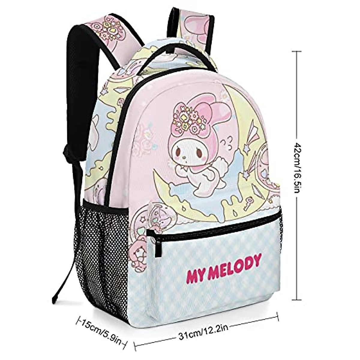 IFMAXCOX M-y Melody backpack school bag withe side pokect large suitable for hiking camping picnic