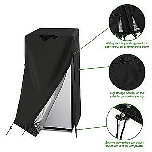 Guisong Refrigerator Cover, Waterproof&Dustproof Cover for Protecting Upright Freezers/Beverage Refrigerator-Suitable for most 5-7.5 Cubic Freezer(23" x 23" x 56")