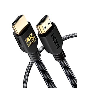 PowerBear 4K HDMI Cable 3 ft [2 Pack] High Speed, Braided Nylon & Gold Connectors, 4K @ 60Hz, Ultra HD, 2K, 1080P, ARC & CL3 Rated | for Laptop, Monitor, PS5, PS4, Xbox One, Fire TV, Apple TV & More…