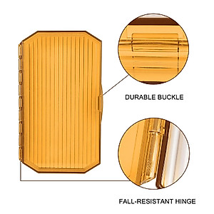 Aventik Saltwater Fishing Box Fits Streamers Saltwater Flies Salmon Flies Large Fishing Flies Deep Enough Fishing Tackle Box(Orange)