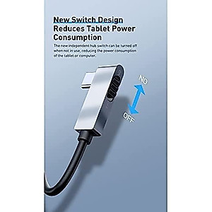 Feilx Ultra-Slim Data USB Hub, 6 in 1 USB C HubType C Hub to 4K HD USB 3.0 PD Port 3.5mm Jack USB-C USB Hub Adapter