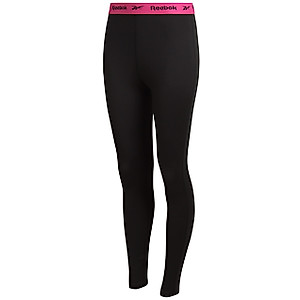 Reebok Women's Performance Leggings - Athletic Base Layer Yoga Pants Leggings (S-XL), Size Medium, Black
