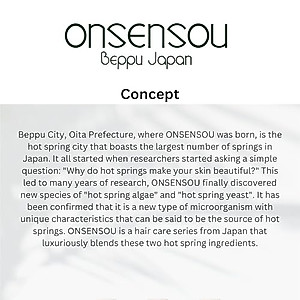 ONSENSOU Hot Spring Yeast & Green Algae Extract Shampoo, Rich & Luxurious Lather for Scalp & Hair Care, Moisturizing & Nourishing, Sulfate-Free, Organic & Skin-Friendly Formula, Mild, 10.1 fl oz