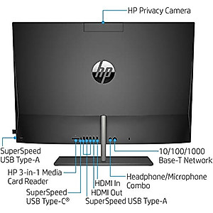 HP Pavilion 27 TOUCH Desktop 2TB SSD 64GB RAM Win 10 Pro (Intel Core i9-10900 processor w TURBO Boost to 5.20GHz, 64 GB RAM, 2 TB SSD, 27-inch FHD TOUCHSCREEN, Win 10 Pro) PC Computer All-in-One Black