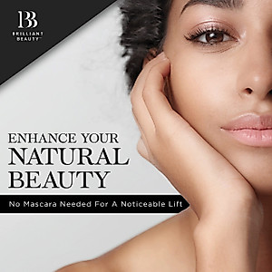 Brilliant Beauty Eyelash Curler with Satin Bag & Refill Pads - Award Winning - No Pinching, Just Dramatically Curled Eyelashes for a Lash Lift in Seconds (Rose Gold)