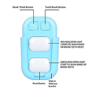 SOARING Timer for Kids, 2 Minutes Teeth Brushing and 20 Seconds Hand Washing Timer, Color Indicator Timer for Children Training Stick on Bathroom