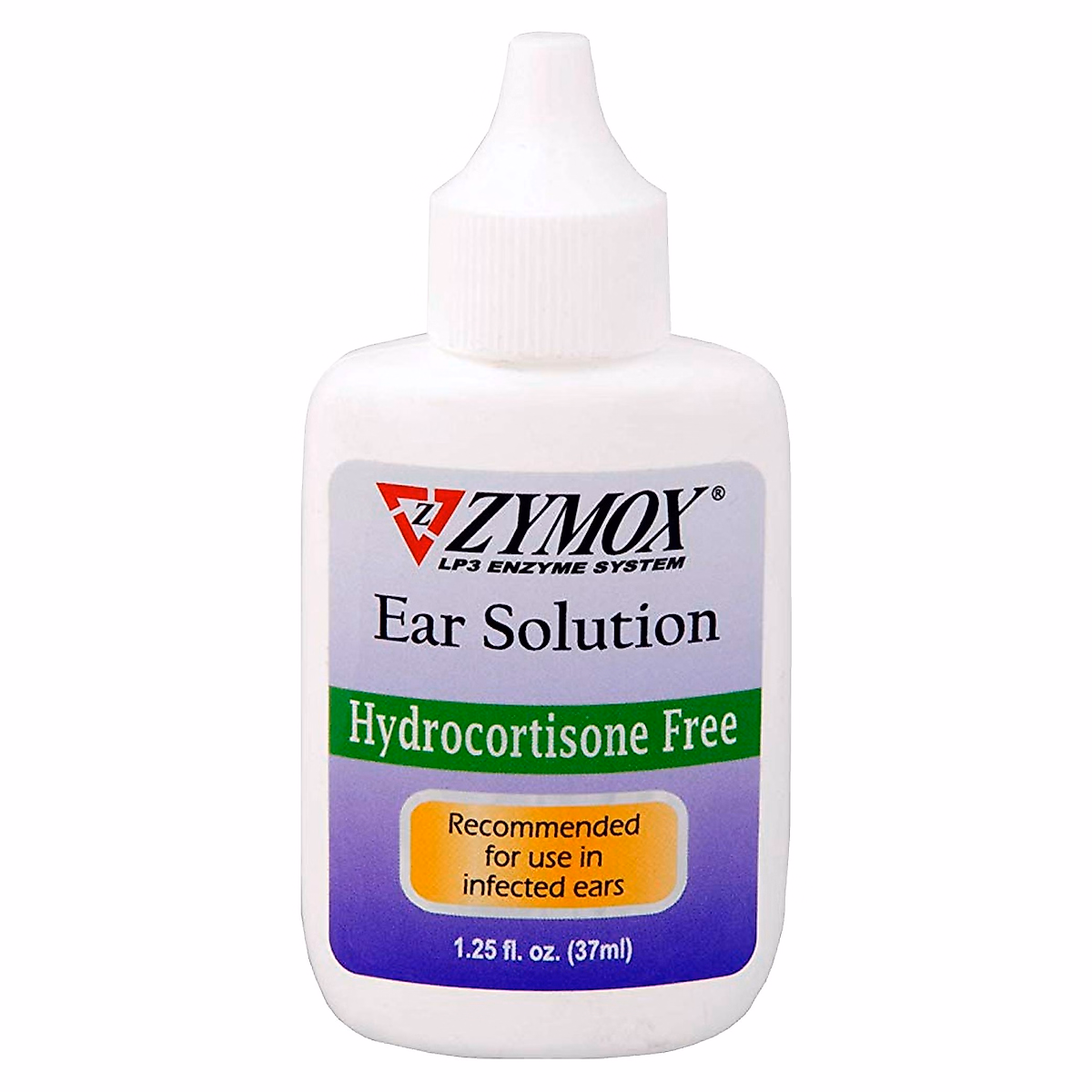 Zymox Otic Enzymatic Ear Solution for Dogs and Cats to Soothe Ear Infections Without Hydrocortisone, 1.25oz