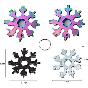 3PCS Snowflake 18-in-1 Multi Tool, Stainless Steel Snowflake Bottle Opener/Flat Phillips Screwdriver Kit/Wrench, Durable and Portable to Take