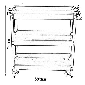YGCBL Multifunction Portable Hand Trucks,Trolleytool Trolley Cart Parts Car Thicken Small Bearing 100Kg Easy to Move Maintenance Car, 2 Colors,Red