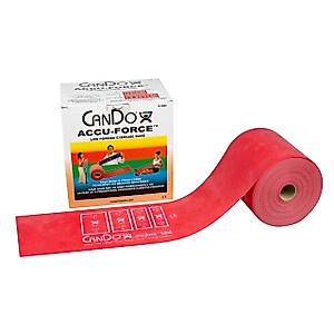 CanDo 10-5922 AccuForce Exercise Band, 50 yd Roll, Red-Light