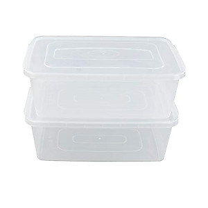 Easymanie Plastic Latching Box, Multi-Purpose 16 Quart Clear Storage Bin, 2 Packs