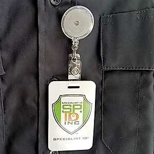 25 Pack - Premium Clear (Translucent) Retractable Badge Reels with Alligator Swivel Clip on Back by Specialist ID (Translucent Clear)