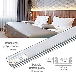 Armacost Lighting 960050 Surface Channel Mount with Diffuser, Aluminum