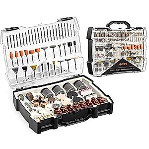 Rotary Tool Accessories Kit, AboLife 365 Pieces Multi-Purpose Accessory Set, 1/8"(3.2mm) Diameter Shanks Universal Fitment for Cutting, Grinding, Polishing, Drilling and Engraving, Accessory Kit