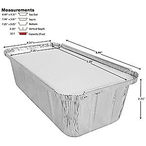 JHUS 25 Pcs 2 lb. Aluminum Foil Loaf/Bread Pan Baking Tins w/Foil Board Lid Bakingpan Bread pans Baking sheet Baking supplies Cake pan Baking pan Kitchen set Bread pan Baking pans set Baking set
