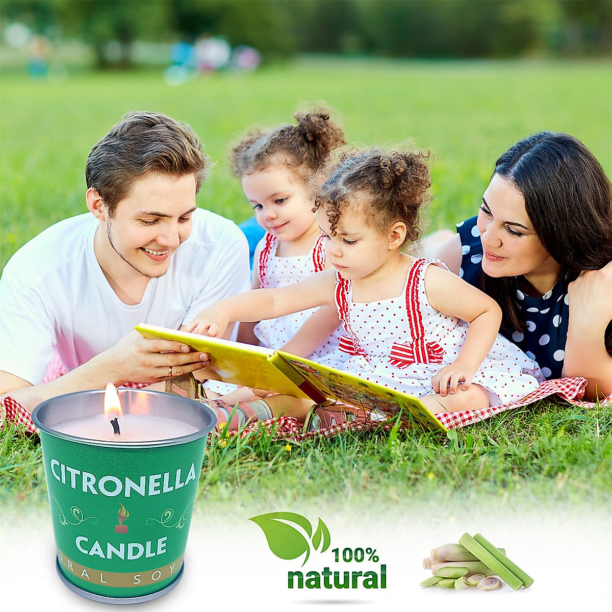 12 Pack Soy Candles Scented, 2 oz Candle Jar Single Wick Citronella Candle, 10 Hour Burn time Aromatherapy Candle