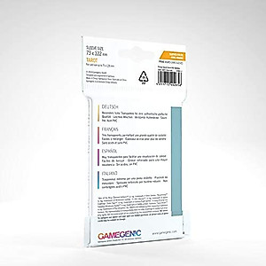 Prime Board Game Sleeves | Pack of 50 Extra-Clear Sleeves | 66 by 91 mm Card Sleeves Optimized for Use with Standard Card Games | Premium Card Protection | FFG Gray Color Code | Made by Gamegenic